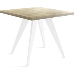 ESSTISCH Quadro quadratischer ausziehbarer, Sonoma Eiche 100-200/100/76 cm