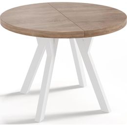 ESSTISCH Twixy runder ausziehbarer, Sonoma Eiche 100-200/100/76 cm