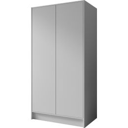 KLEIDERSCHRANK Mono Grifflos im Skandi-Stil, Wei&szlig; 102/200/51 cm