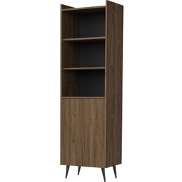 REGAL Arysa in Braun Walnuss Holzoptik 52/182/41 cm