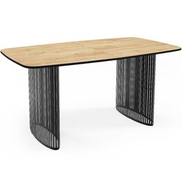 ESSTISCH Cavaro rechteckig oval ausziehbar, Braun 160-236/90/76 cm