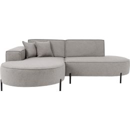 ECKSOFA Hana Loft 3-Sitzer Ecke Links, Boucle, Hellgrau 241/80/168 cm