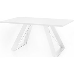 ESSTISCH Colter Wei&szlig; rechteckig ausziehbar, Wei&szlig; 140-240/80/76 cm