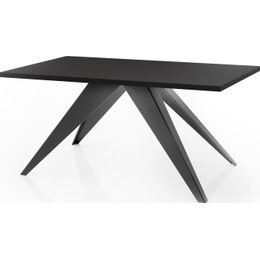 ESSTISCH Vance rechteckig ausziehbar, Schwarz 160-260/90/76 cm