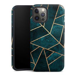 DeinDesign iPhone 12 Pro Max Handy Panzer Handyh&uuml;lle robuste Outdoor H&uuml;lle Schutzh&uuml;lle gl&auml;nzend Elisabeth Fredriksson Gold & Copper Stone Tough Case