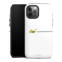 DeinDesign iPhone 12 Pro Max Handy Panzer Handyh&uuml;lle robuste Outdoor H&uuml;lle Schutzh&uuml;lle gl&auml;nzend Peanuts Official Licensed Product Children Tough Case