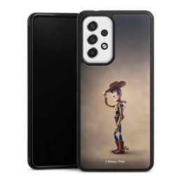 DeinDesign Galaxy A53 5G Handy Gallery Case Handyh&uuml;lle 9H Geh&auml;rtetes Glas R&uuml;ckseite H&uuml;lle Disney Pixar Toy Story Woody Gallery Case