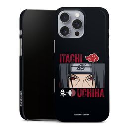 DeinDesign iPhone 16 Pro Max Handy Premium Case Smartphone Handyh&uuml;lle Schutzh&uuml;lle gl&auml;nzend Naruto Shippuden Manga Itachi Uchiha Premium Case