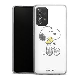 DeinDesign Galaxy A72 Handy Slim Case Silikon Handyh&uuml;lle transparent H&uuml;lle extra d&uuml;nn Snoopy Love Peanuts Silikon Slim Case