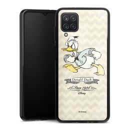 DeinDesign Galaxy A12 Handy Silikon H&uuml;lle Case schwarz Handyh&uuml;lle Disney Donuld Duck Vintage Official Licensed Product