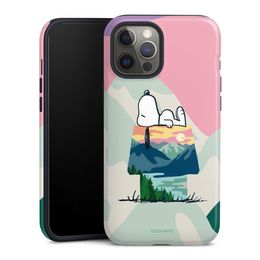 DeinDesign iPhone 12 Pro Max Handy Panzer Handyh&uuml;lle robuste Outdoor H&uuml;lle Schutzh&uuml;lle gl&auml;nzend Official Licensed Product Peanuts Snoopy Tough Case
