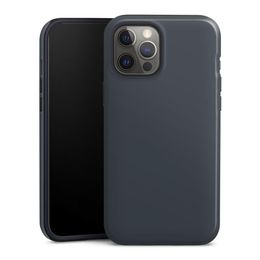 DeinDesign iPhone 12 Pro Max Handy Panzer Handyh&uuml;lle robuste Outdoor H&uuml;lle Schutzh&uuml;lle gl&auml;nzend Anthracite Grey Unicoloured Tough Case