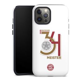 DeinDesign iPhone 12 Pro Max Handy Panzer Handyh&uuml;lle robuste Outdoor H&uuml;lle Schutzh&uuml;lle gl&auml;nzend Master Official Licensed Product Fc Bayern M&uuml;nchen Tough Case