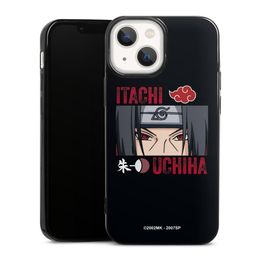 DeinDesign iPhone 13 Mini Handy Slim Case extra d&uuml;nn Silikon Handyh&uuml;lle schwarz H&uuml;lle Naruto Shippuden Manga Itachi Uchiha Silikon Slim Case