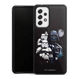 DeinDesign Galaxy A53 5G Handy Gallery Case Handyh&uuml;lle 9H Geh&auml;rtetes Glas R&uuml;ckseite H&uuml;lle Star Wars Weltall Movie Gallery Case