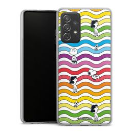 DeinDesign Galaxy A72 Handy Slim Case Silikon Handyh&uuml;lle transparent H&uuml;lle extra d&uuml;nn Snoopy Muster Peanuts Silikon Slim Case
