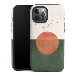 DeinDesign iPhone 12 Pro Max Handy Panzer Handyh&uuml;lle robuste Outdoor H&uuml;lle Schutzh&uuml;lle gl&auml;nzend Sunshine Bird Sunset Tough Case