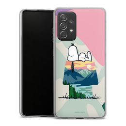 DeinDesign Galaxy A72 Handy Slim Case Silikon Handyh&uuml;lle transparent H&uuml;lle extra d&uuml;nn Official Licensed Product Peanuts Snoopy Silikon Slim Case