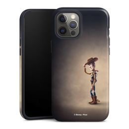 DeinDesign iPhone 12 Pro Max Handy Panzer Handyh&uuml;lle robuste Outdoor H&uuml;lle Schutzh&uuml;lle gl&auml;nzend Disney Pixar Toy Story Woody Tough Case