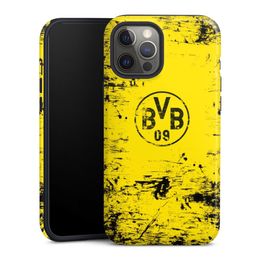 DeinDesign iPhone 12 Pro Max Handy Panzer Handyh&uuml;lle robuste Outdoor H&uuml;lle Schutzh&uuml;lle gl&auml;nzend Bvb Official Licensed Product Borussia Dortmund Tough Case