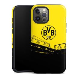 DeinDesign iPhone 12 Pro Max Handy Panzer Handyh&uuml;lle robuste Outdoor H&uuml;lle Schutzh&uuml;lle gl&auml;nzend Merchandise Bvb Borussia Dortmund Tough Case