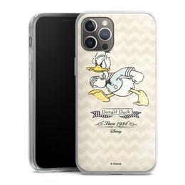 DeinDesign iPhone 12 Pro Max Handy Silikon H&uuml;lle Case transparent Handyh&uuml;lle Official Licensed Product Disney Donuld Duck Vintage Silikon Case