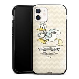 DeinDesign iPhone 12 Handy Silikon H&uuml;lle Case schwarz Handyh&uuml;lle Official Licensed Product Disney Donuld Duck Vintage
