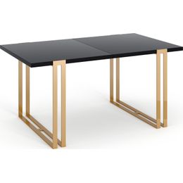 ESSTISCH Wolf rechteckig ausziehbar, Schwarz 120-220/80/76 cm