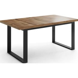 ESSTISCH Valentino rechteckig ausziehbar, Wotan Eiche 160/240/90/75 cm