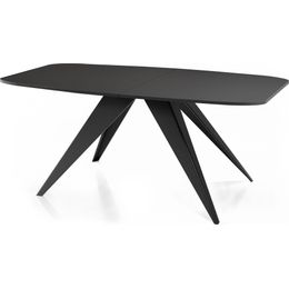 ESSTISCH Foster rechteckig ausziehbar, Schwarz 180-218/90/76 cm