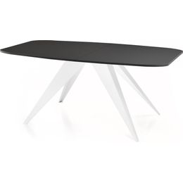 ESSTISCH Fatina rechteckig ausziehbar, Schwarz 160-198/90/76 cm