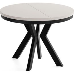 ESSTISCH Savio Neo rund ausziehbar verl&auml;ngerbar XXL, Kaschmir 100-200/100/77 cm
