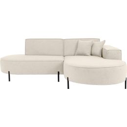 ECKSOFA Hana Loft 3-Sitzer Ecke Rechts, Boucle, Creme 241/80/168 cm