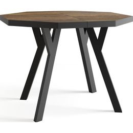 ESSTISCH Desmond achteckiger ausziehbarer, Arvadonna Chestnut 100-150/100/76 cm