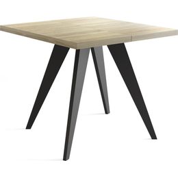 ESSTISCH Quadro quadratischer ausziehbarer, Sonoma Eiche 100-200/100/76 cm