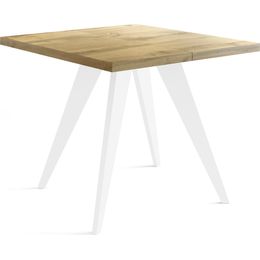 ESSTISCH Quadro quadratischer ausziehbarer, Wotan Eiche 100-150/100/76 cm