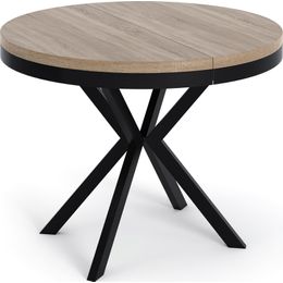 ESSTISCH Ross runder ausziehbarer, Sonoma Eiche 120-200/120/76 cm