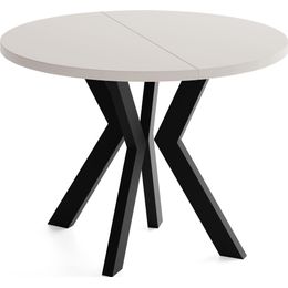 ESSTISCH Savio rund ausziehbar verl&auml;ngerbar XXL, Kaschmir 100-200/100/77 cm
