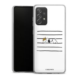 DeinDesign Galaxy A72 Handy Slim Case Silikon Handyh&uuml;lle transparent H&uuml;lle extra d&uuml;nn Snoopy Dog Peanuts Silikon Slim Case