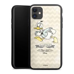 DeinDesign iPhone 11 Handy Premium Silikon H&uuml;lle Handyh&uuml;lle schwarz Case Disney Official Licensed Product Donuld Duck Vintage Silikon Premium Case