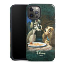 DeinDesign iPhone 12 Pro Max Handy Panzer Handyh&uuml;lle robuste Outdoor H&uuml;lle Schutzh&uuml;lle gl&auml;nzend Lady And The Tramp Disney Official Licensed Product Tough Case