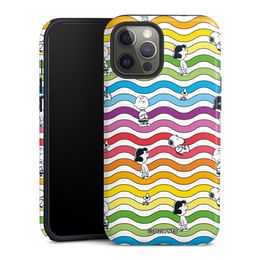 DeinDesign iPhone 12 Pro Max Handy Panzer Handyh&uuml;lle robuste Outdoor H&uuml;lle Schutzh&uuml;lle gl&auml;nzend Snoopy Muster Peanuts Tough Case