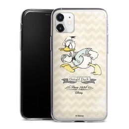 DeinDesign iPhone 11 Handy Slim Case Silikon Handyh&uuml;lle transparent H&uuml;lle extra d&uuml;nn Disney Official Licensed Product Donuld Duck Vintage Silikon Slim Case