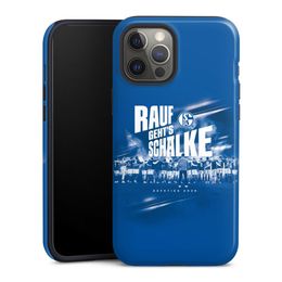 DeinDesign iPhone 12 Pro Max Handy Panzer Handyh&uuml;lle robuste Outdoor H&uuml;lle Schutzh&uuml;lle gl&auml;nzend Official Licensed Product Ascent Fc Schalke 04 Tough Case