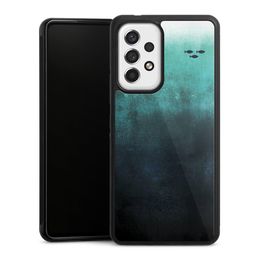 DeinDesign Galaxy A53 5G Handy Gallery Case Handyh&uuml;lle 9H Geh&auml;rtetes Glas R&uuml;ckseite H&uuml;lle Fish Water Turquoise Gallery Case