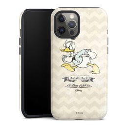 DeinDesign iPhone 12 Pro Max Handy Panzer Handyh&uuml;lle robuste Outdoor H&uuml;lle Schutzh&uuml;lle gl&auml;nzend Official Licensed Product Disney Donuld Duck Vintage Tough Case