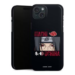 DeinDesign iPhone 15 Plus Handy Premium Case Smartphone Handyh&uuml;lle Schutzh&uuml;lle gl&auml;nzend Naruto Shippuden Manga Itachi Uchiha Premium Case
