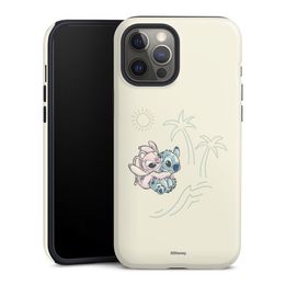 DeinDesign iPhone 12 Pro Max Handy Panzer Handyh&uuml;lle robuste Outdoor H&uuml;lle Schutzh&uuml;lle gl&auml;nzend Angel Disney Lilo & Stitch Tough Case