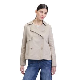Kurzblazer Cartoon "Damen mit Taschen", Damen, Gr. 34, grau (taupe), Obermaterial: 52% Lyocell, 48% Baumwolle, l&auml;ssig geschnitten normal, Blazer Kurzblazer, Form