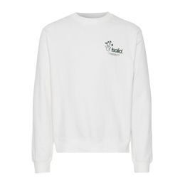 !Solid Rundhalspullover SOLID "Rundhalspullover SDImran", Herren, Gr. XXL, wei&szlig; (sanftes wei&szlig;), Obermaterial: 100% Baumwolle CO., Sweatshirts Rundhalspullover